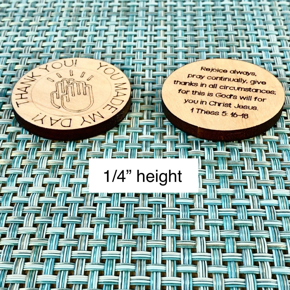 Thank You Tokens/ Set of 8 Gratitude Tokens With Bible Verse - Etsy