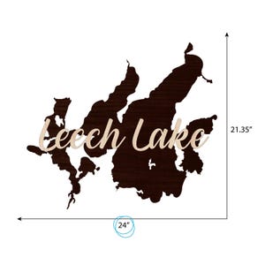 Wooden Lake Cutout Wall Hanging, Custom Choose Your Lake, Lake Cabin ...