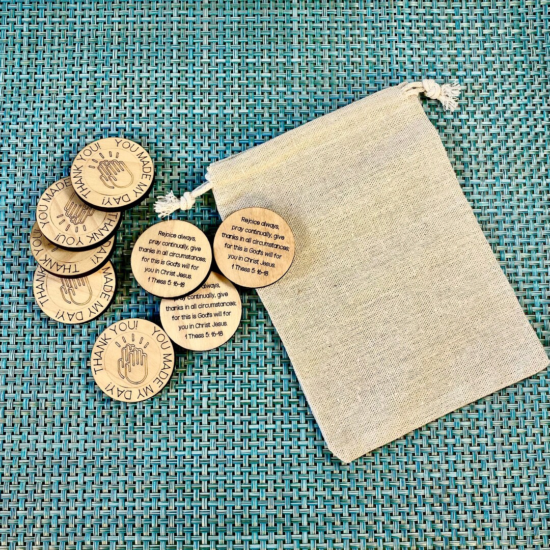 Thank You Tokens/ Set of 8 Gratitude Tokens With Bible Verse - Etsy