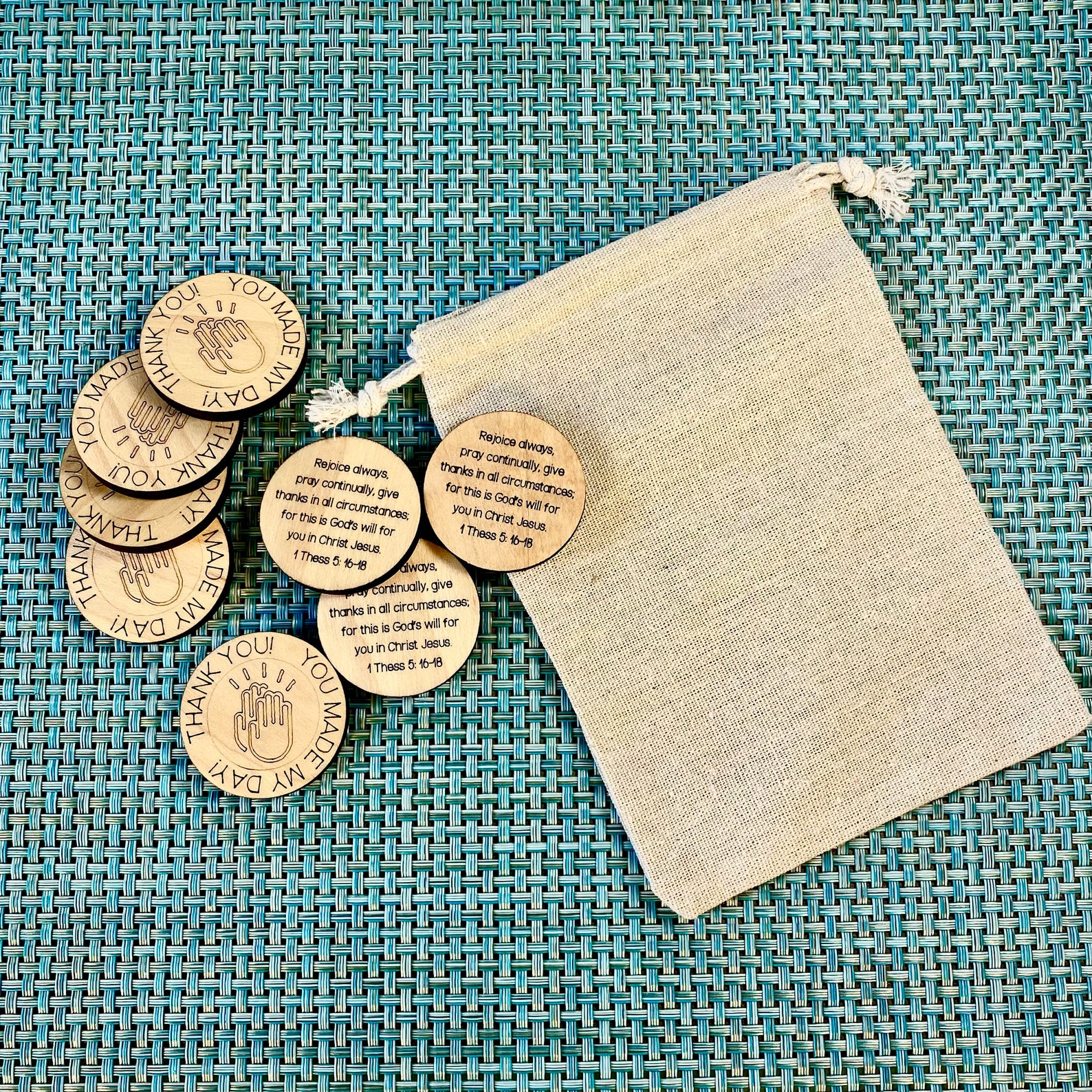 Thank You Tokens/ Set of 8 Gratitude Tokens With Bible Verse - Etsy