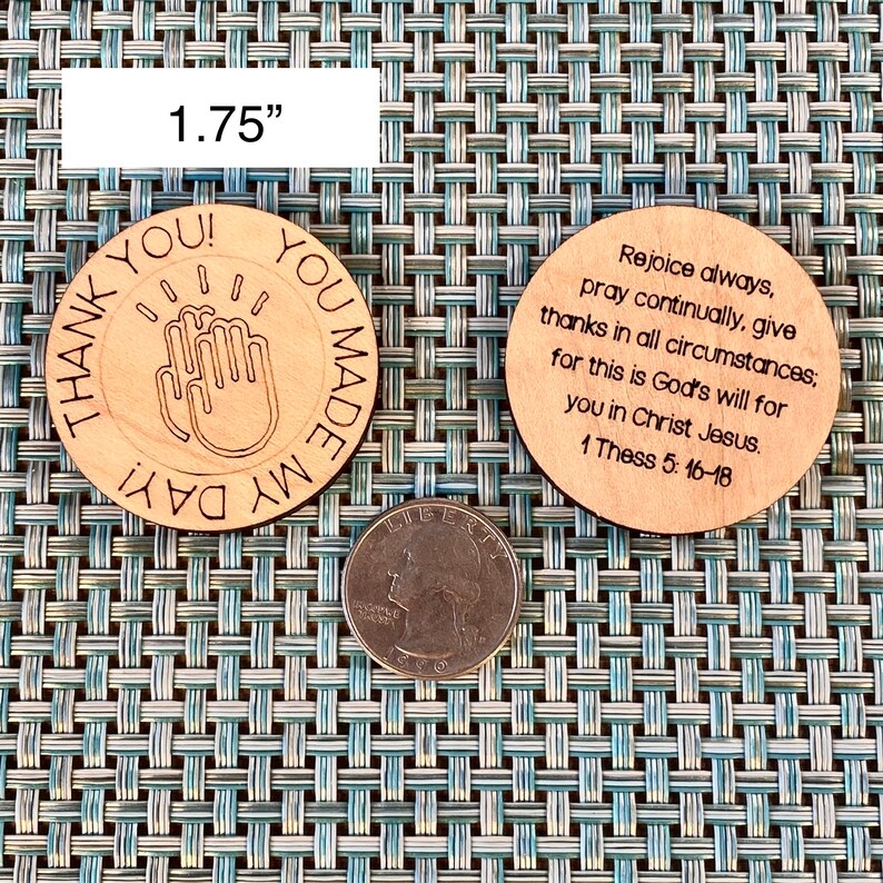 Thank You Tokens/ Set of 8 Gratitude Tokens With Bible Verse - Etsy