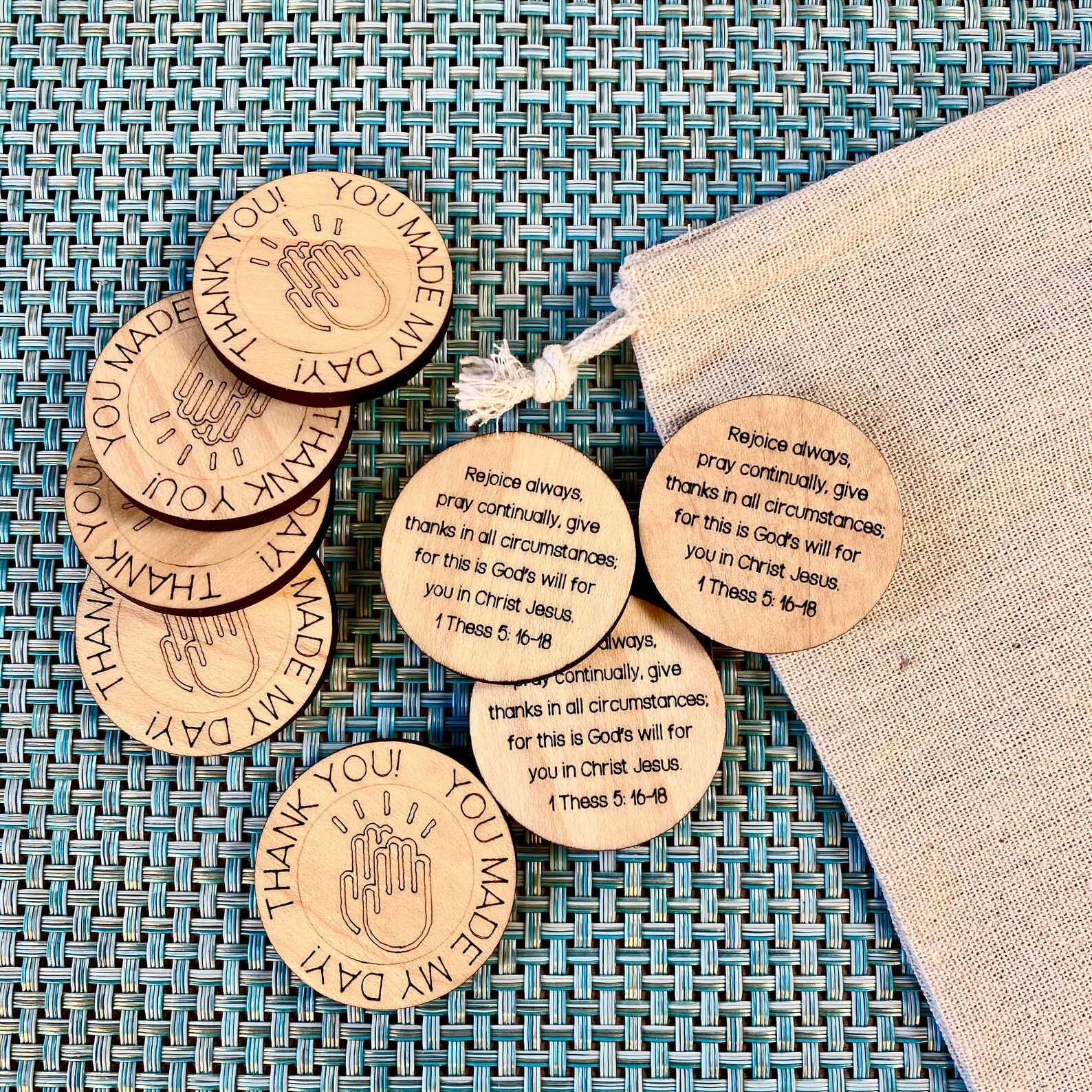 Thank You Tokens/ Set of 8 Gratitude Tokens With Bible Verse - Etsy