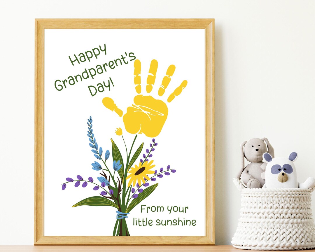 Mother's Day Handprint Craft, Grandparent's Day Handprint Art ...
