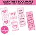 Set of 8 Valentine's Day Bookmarks - Etsy