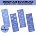 Set of 8 Snowflake Bookmarks, Snowy Bookmarks, Winter Bookmarks ...