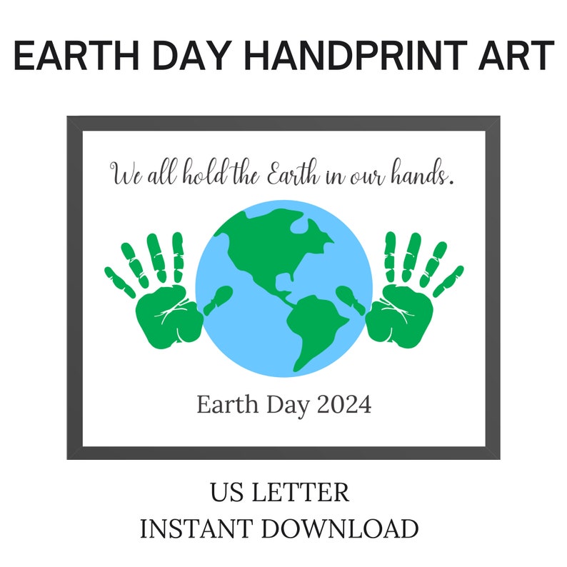 Earth Day Handprint Craft, Earth Day Handprint Art, Handprint Crafts ...