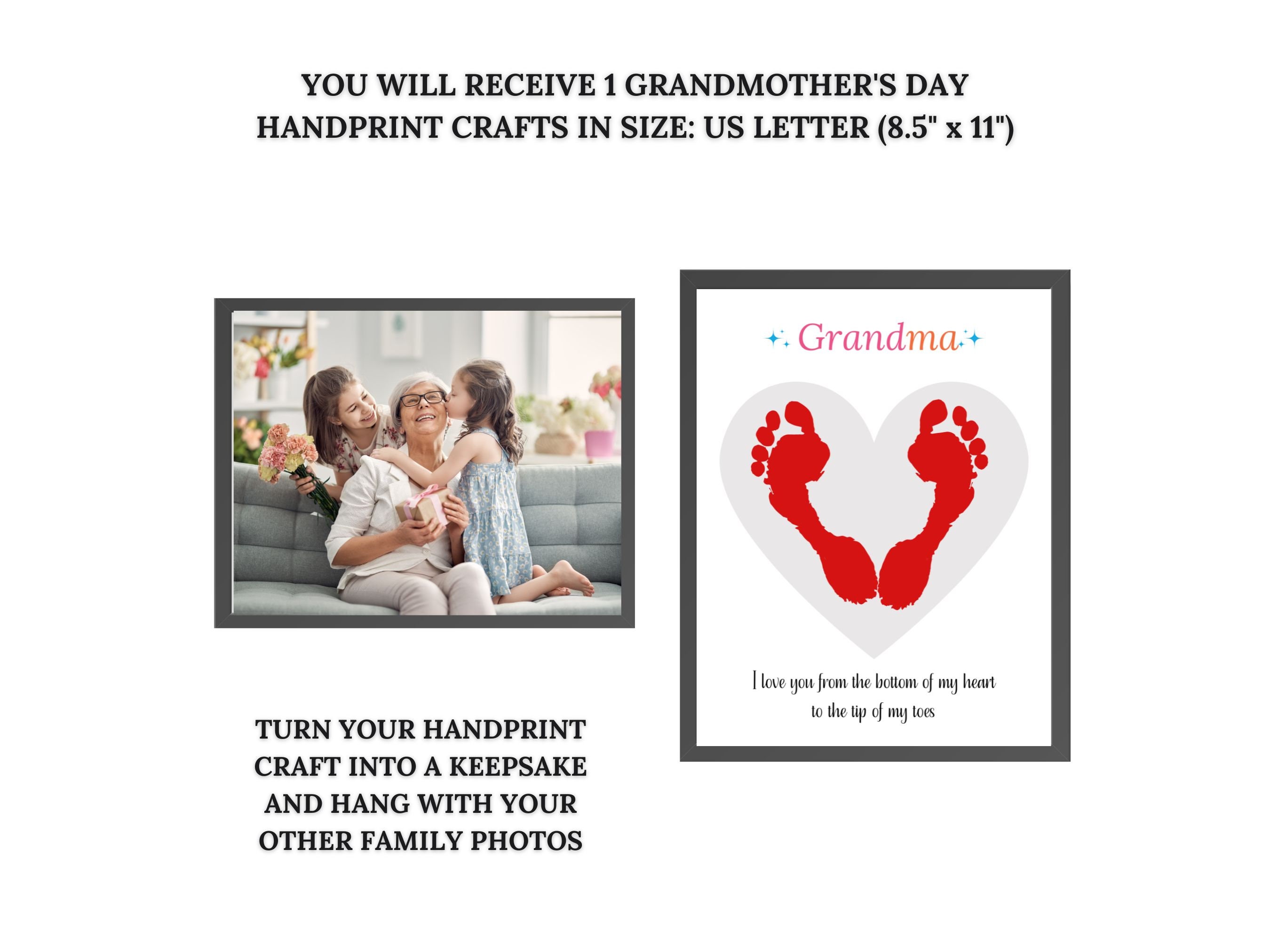 Mother's Day Handprint Craft for Grandma, Grandmother's Day Handprint ...