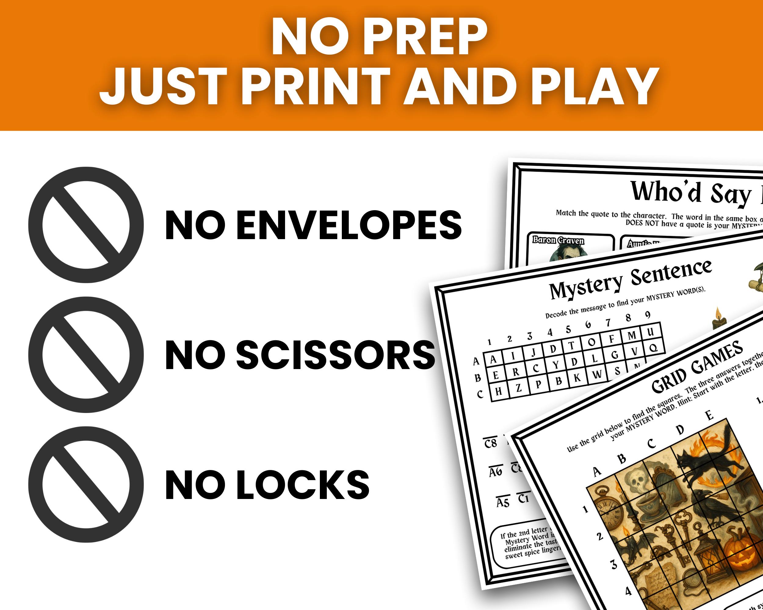 Halloween Escape Room for Teens, Teen Party Game Printable, Printable ...