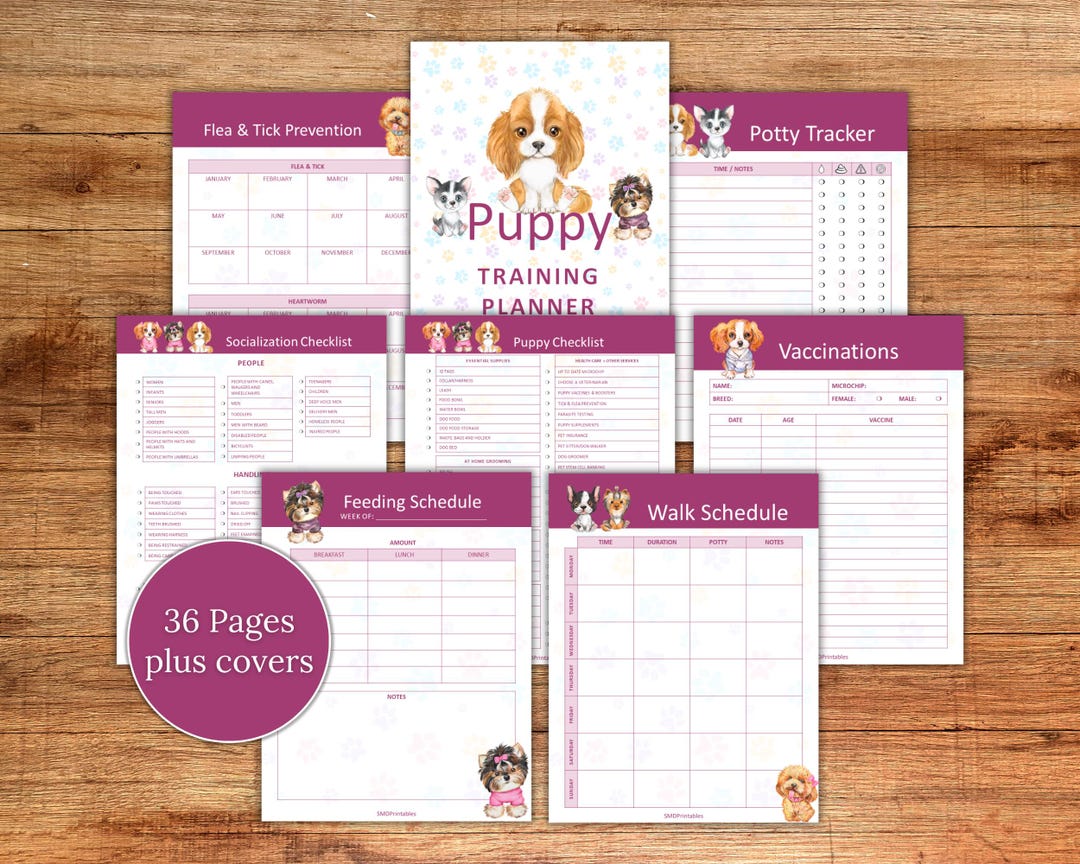 Puppy Training Planner, Dog Care Planner, Printable Puppy Planner - Etsy