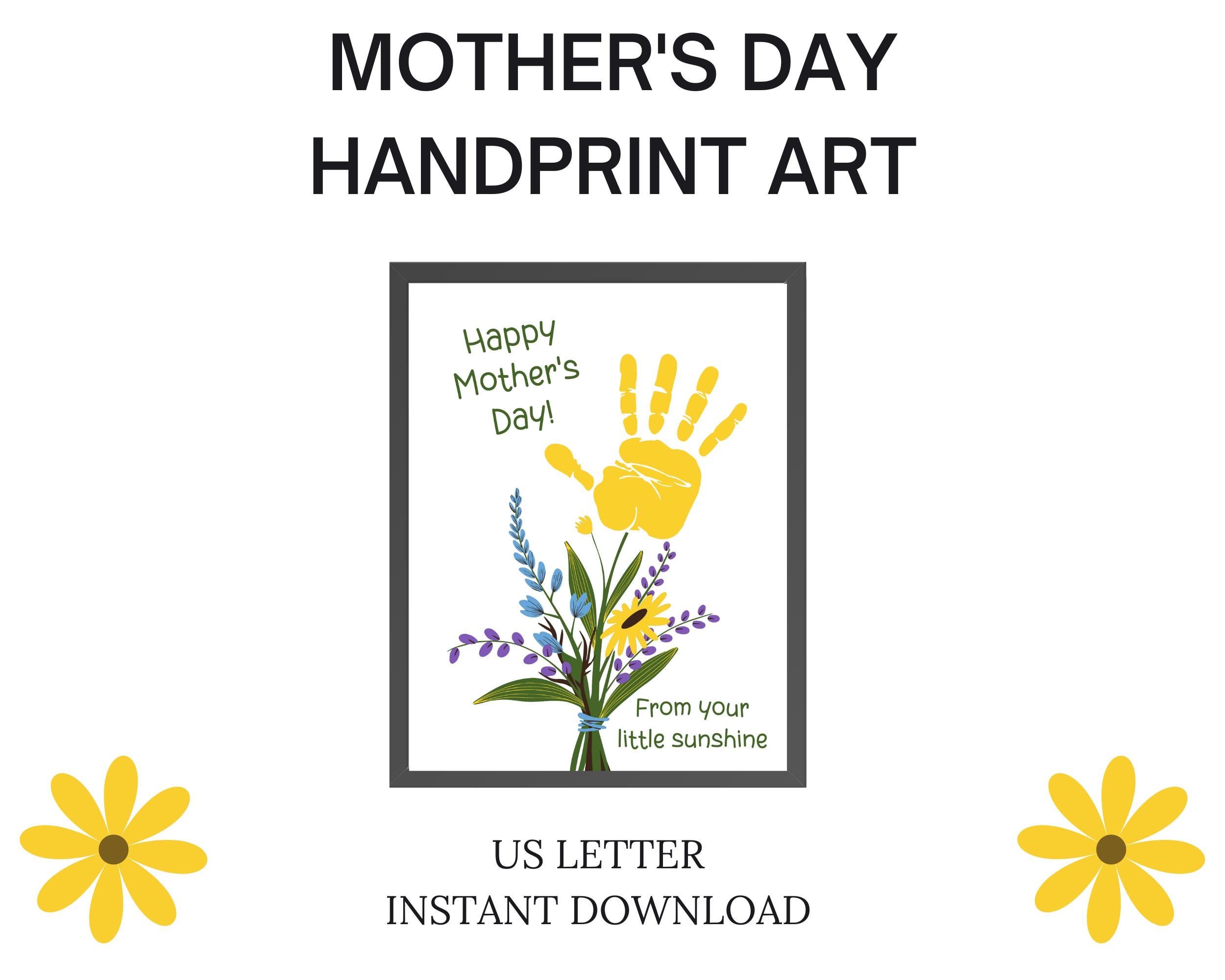 Mother's Day Handprint Craft, Grandparent's Day Handprint Art ...