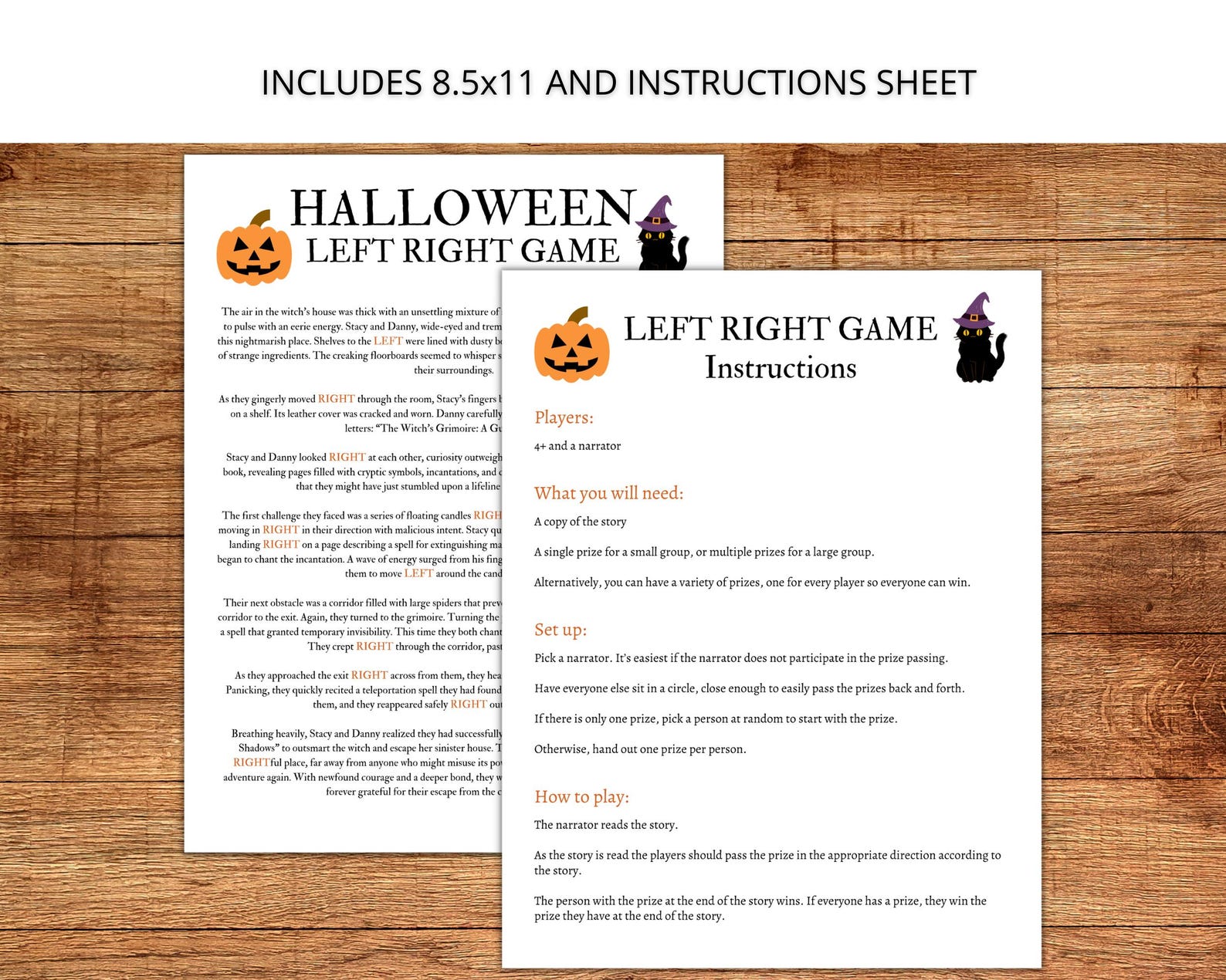 Halloween Left Right Game, Halloween Party Game, Halloween Group Game ...