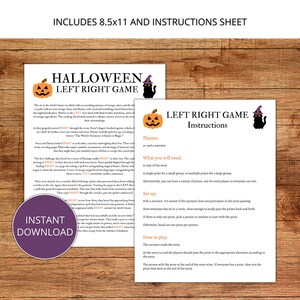 Halloween Left Right Game, Halloween Party Game, Halloween Group Game ...