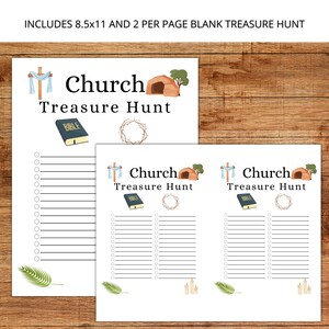 Church Scavenger Hunt for Kids, Church Treasure Hunt, Sunday School ...
