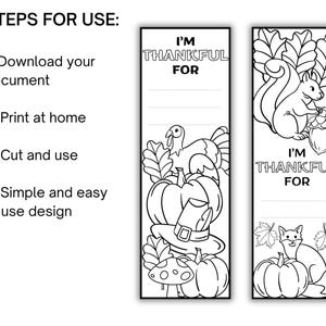 Set of 8 Gratitude Bookmarks, Thanksgiving Bookmarks, Fall Bookmarks ...