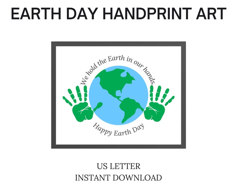 Earth Day Handprint Craft, Earth Day Handprint Art, Handprint Crafts ...