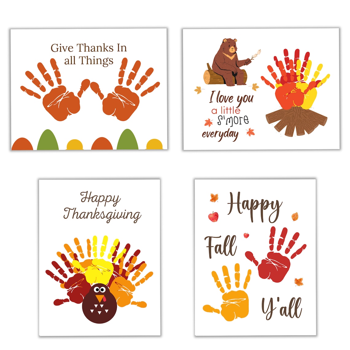 Thanksgiving Handprint Craft Thanksgiving Handprint Art - Etsy