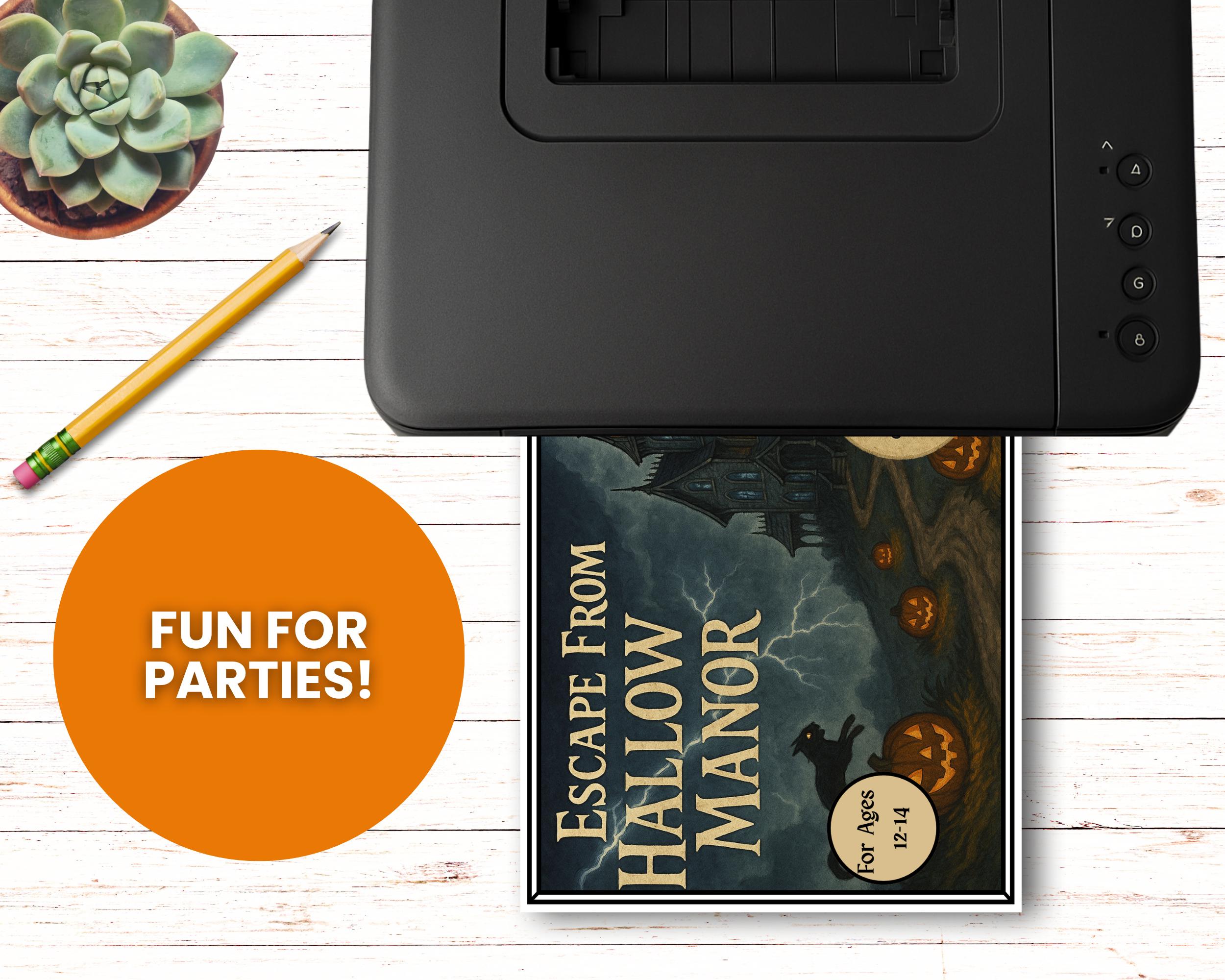 Halloween Escape Room for Teens, Teen Party Game Printable, Printable ...