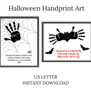 Halloween Handprint Art, Halloween Handprint Craft Bundle, Handprint ...