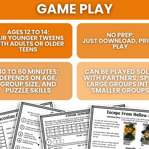 Halloween Escape Room for Teens, Teen Party Game Printable, Printable ...