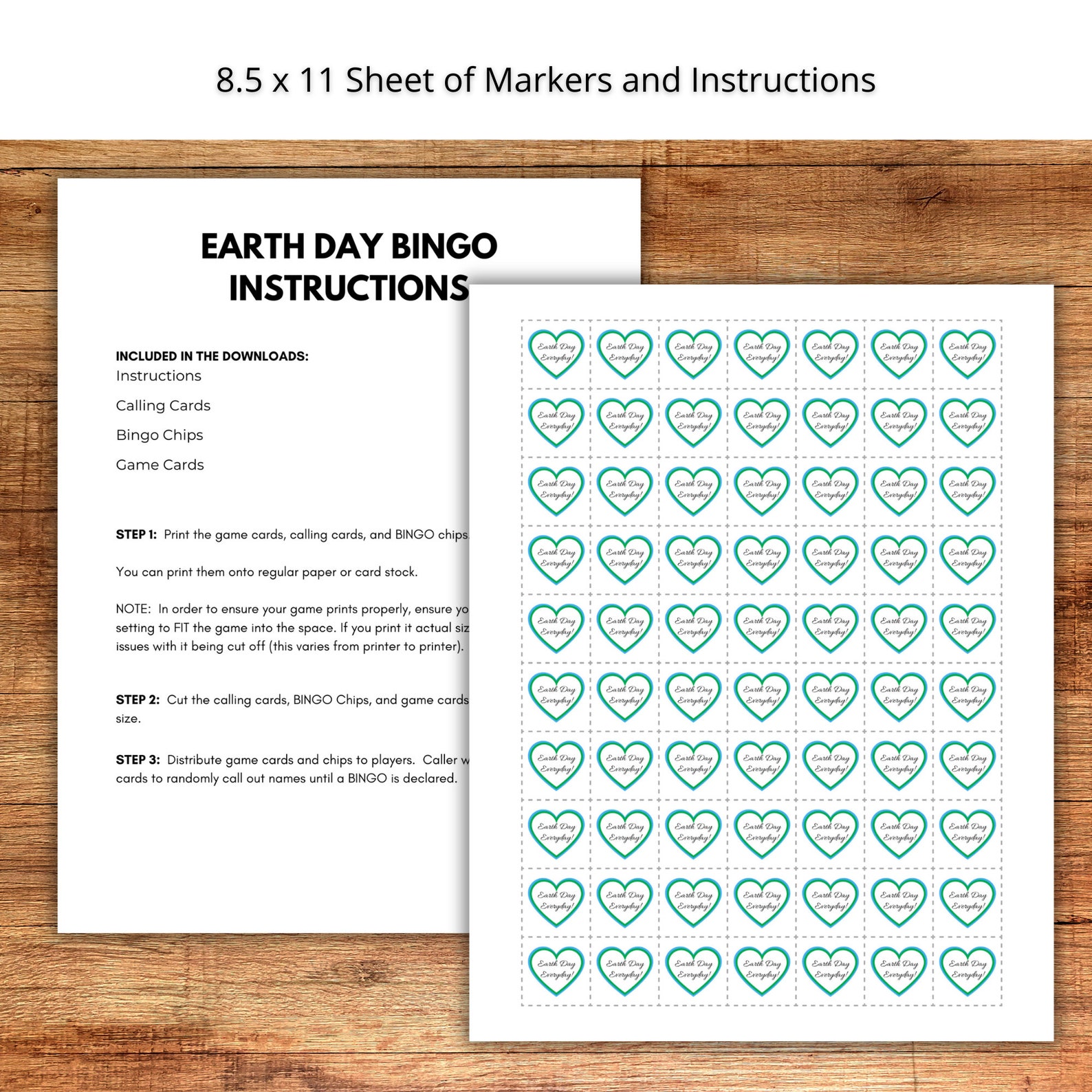 Earth Day Bingo, Printable Earth Day Bingo Game, 50 Earth Day Bingo ...