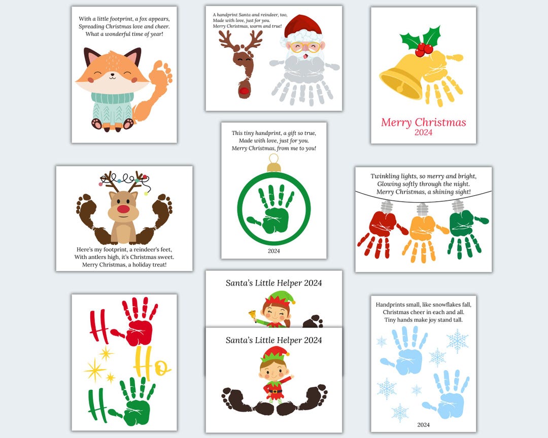Christmas Handprint Craft, Christmas Handprint Art, Christmas Footprint ...