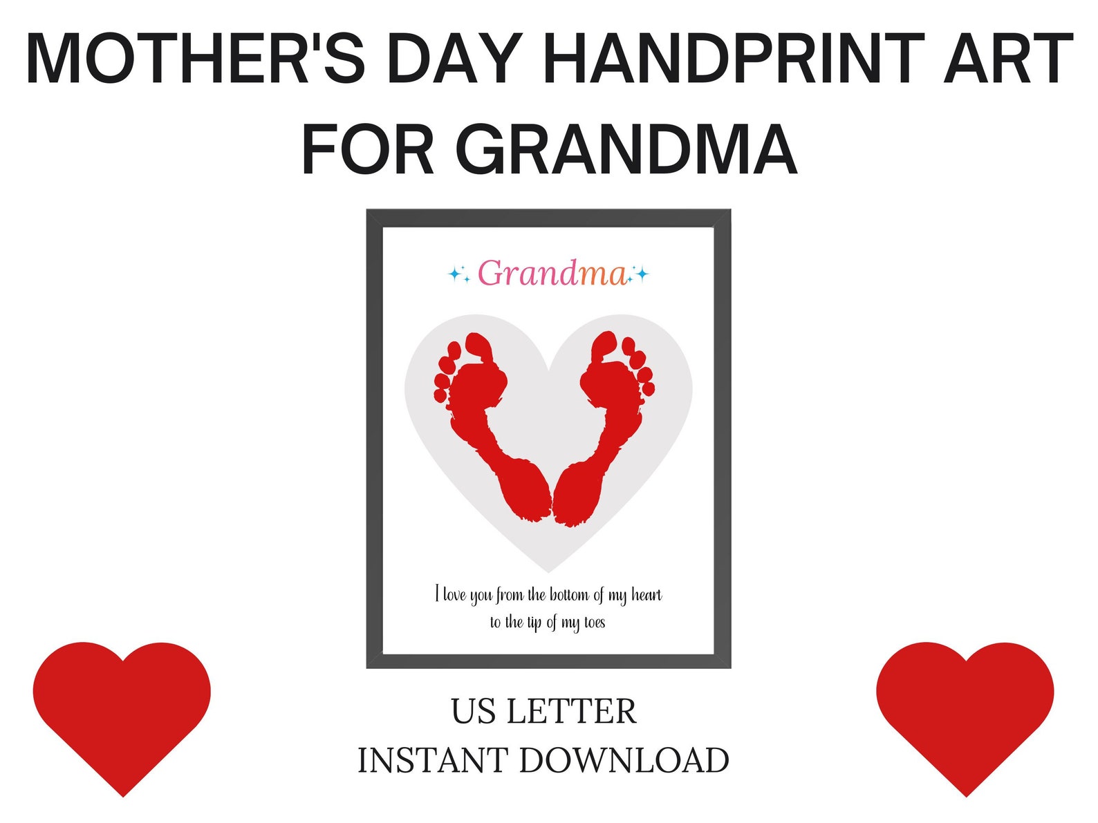 Grandparent's Day Handprint Craft for Grandma, Grandmother's Day ...