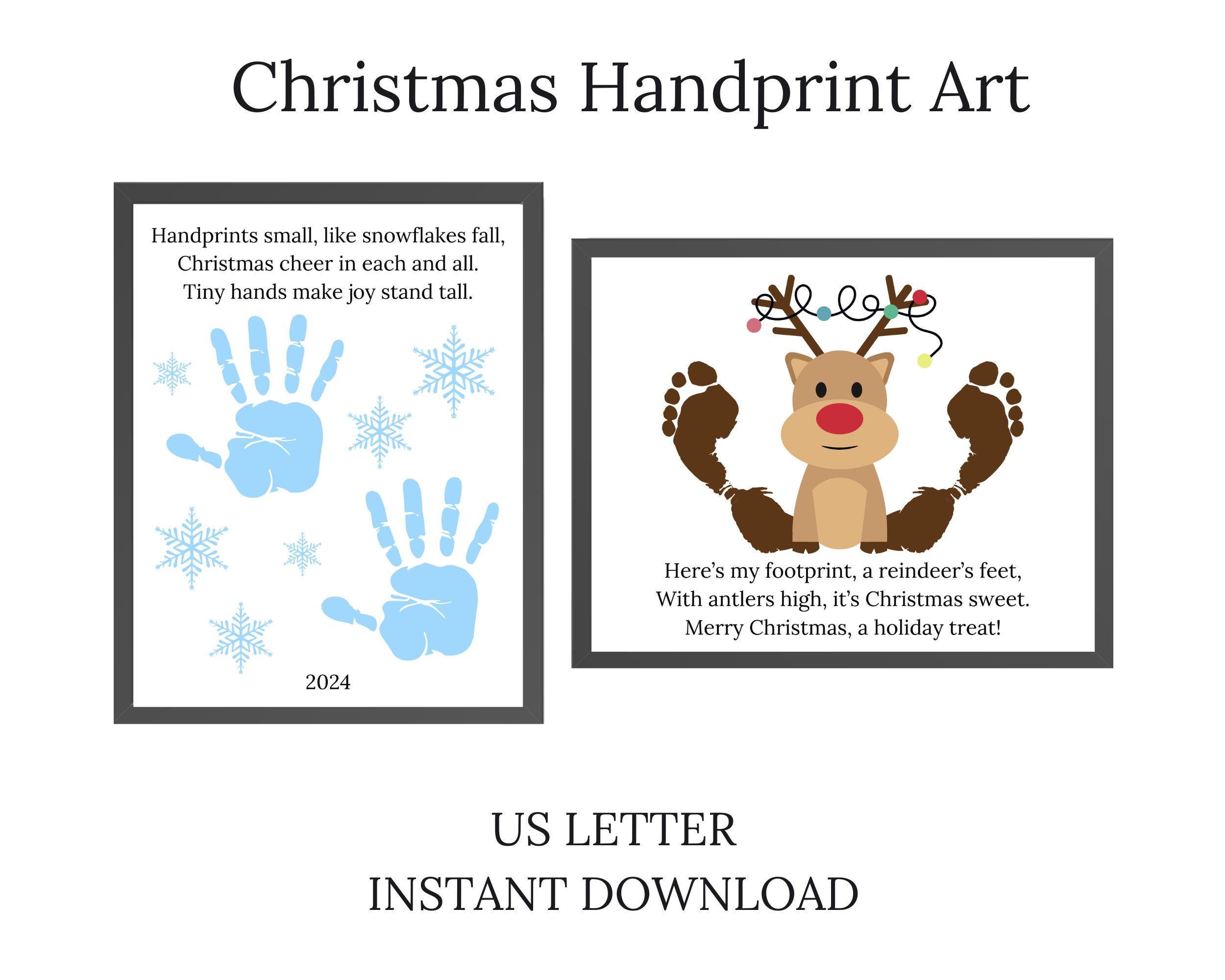 Christmas Handprint Craft, Christmas Handprint Art, Christmas Footprint ...