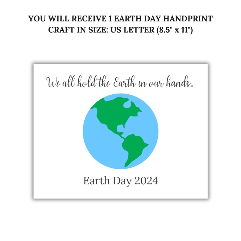 Earth Day Handprint Craft, Earth Day Handprint Art, Handprint Crafts ...