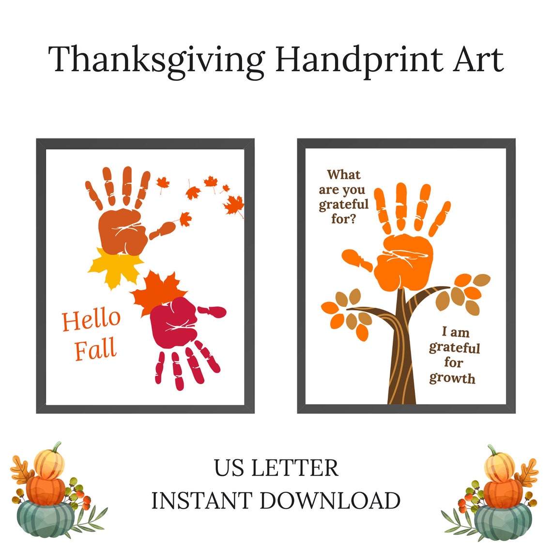 Thanksgiving Handprint Craft Thanksgiving Handprint Art - Etsy