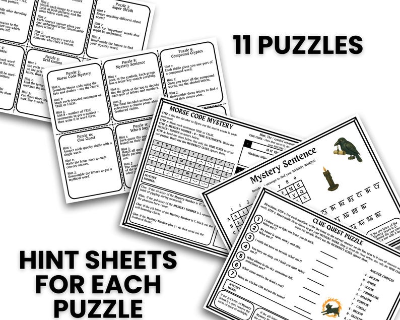 Halloween Escape Room for Teens, Teen Party Game Printable, Printable ...