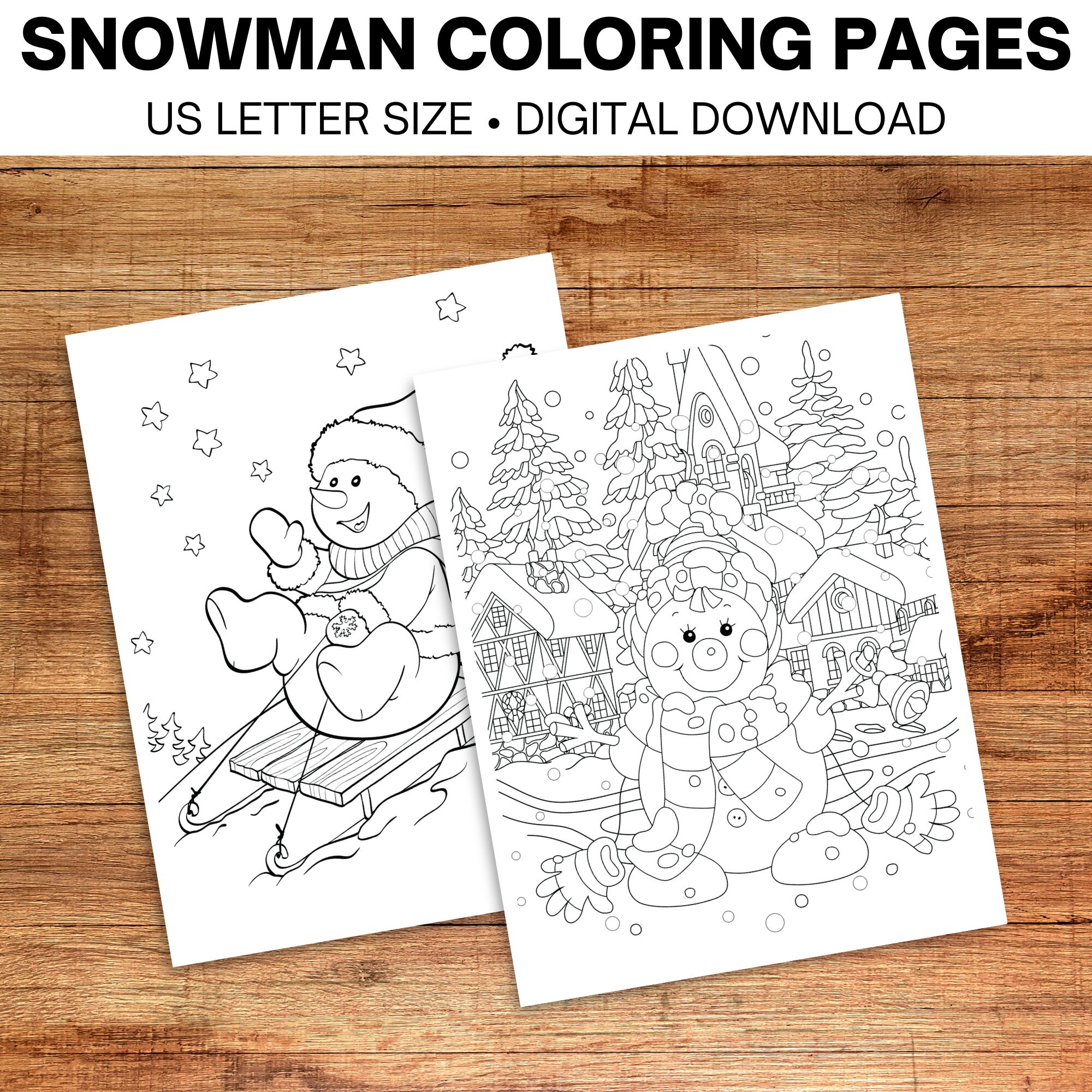 Snowman Coloring Pages, Christmas Coloring Pages, Printable Coloring ...