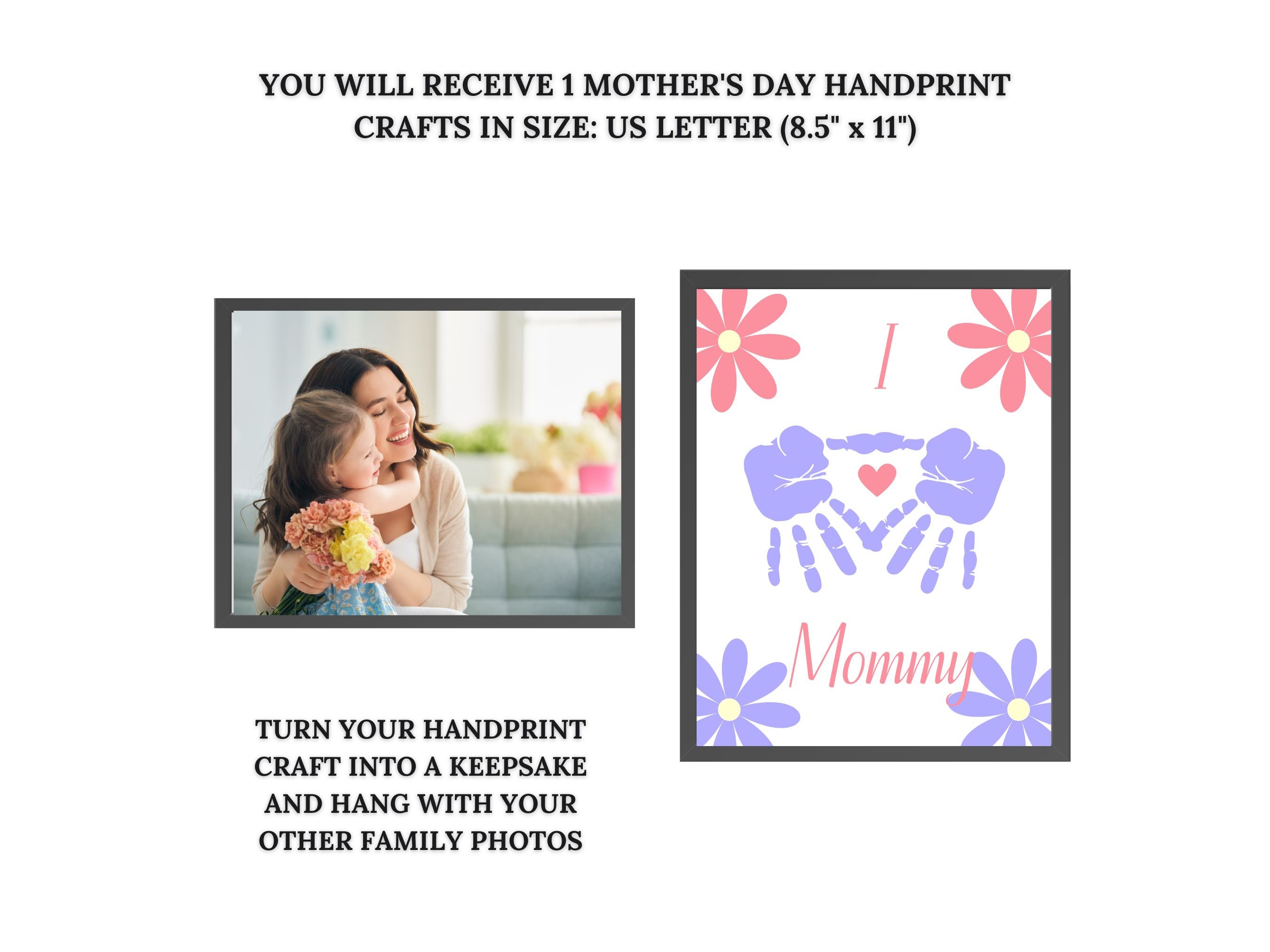 Mother's Day Handprint Craft, Mother's Day Handprint Art, Handprint ...