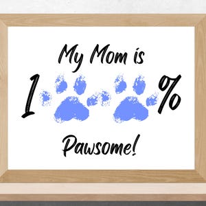Mother's Day Pawprint Art, Mother's Day Pawprint Craft Bundle, Dog Mom ...