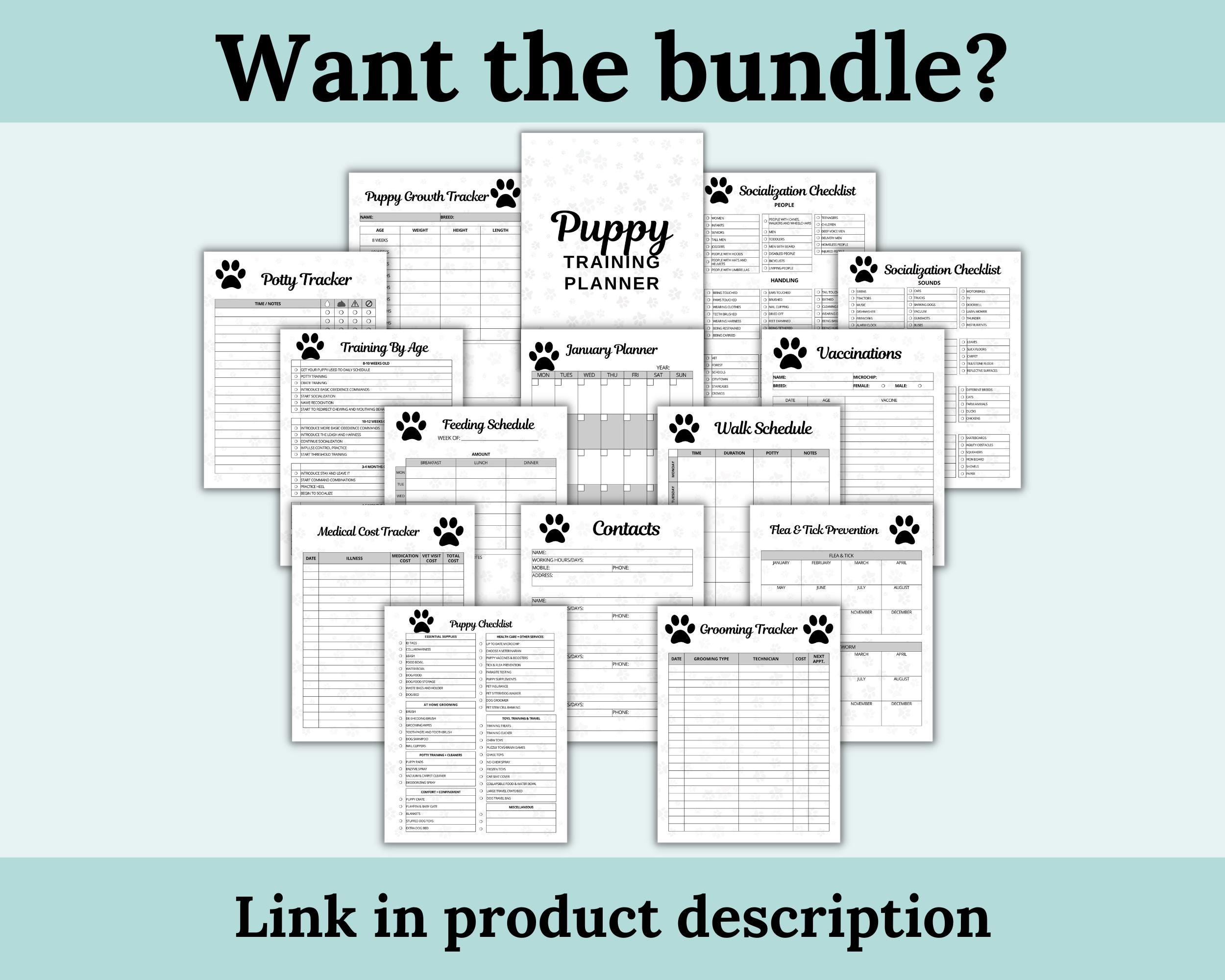 Dog Feeding Schedule, Dog Feeding Log, Dog Feeding Chart, New Puppy ...