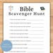 Bible Scavenger Hunt, Bible Trivia, Sunday School Game, Church ...