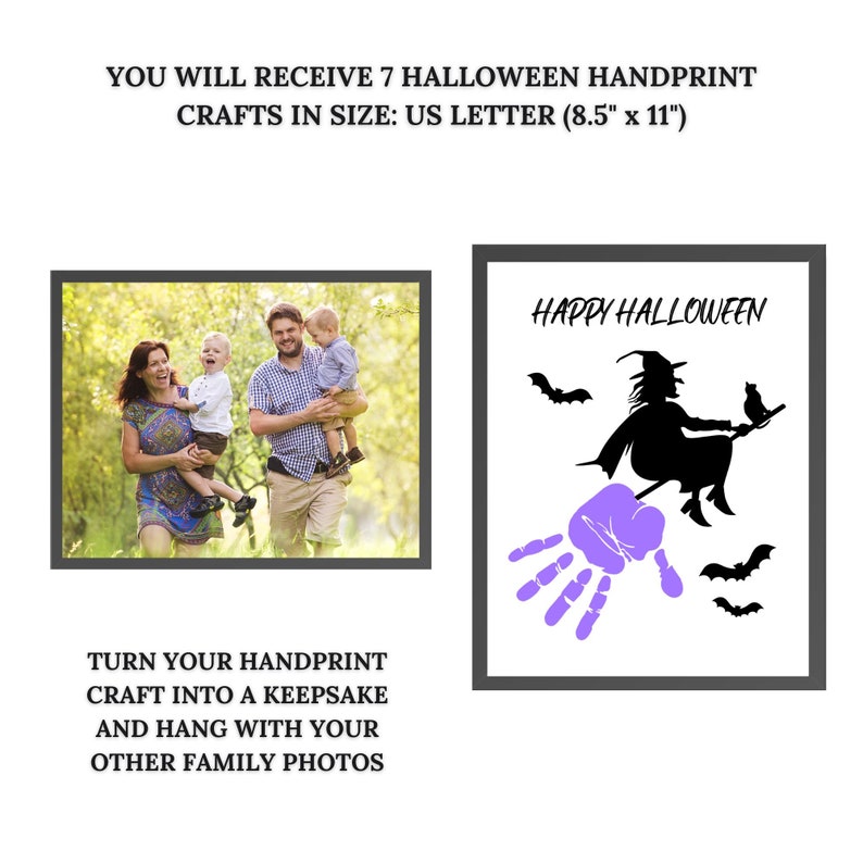 Halloween Handprint Art Halloween Handprint Craft Bundle - Etsy