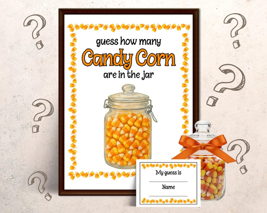 Candy Corn Guessing Game, Guess How Many Candy Corn, Fall Guessing Game ...
