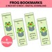 Set of 8 Frog Bookmarks Digital Bookmarks to Download - Etsy