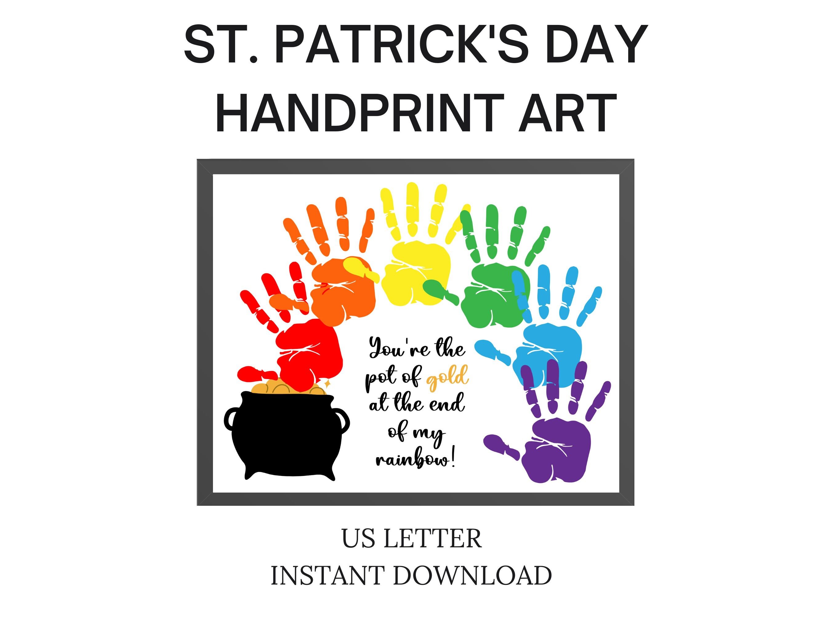 St. Patrick's Day Handprint Craft, St. Patrick's Day Handprint Art ...