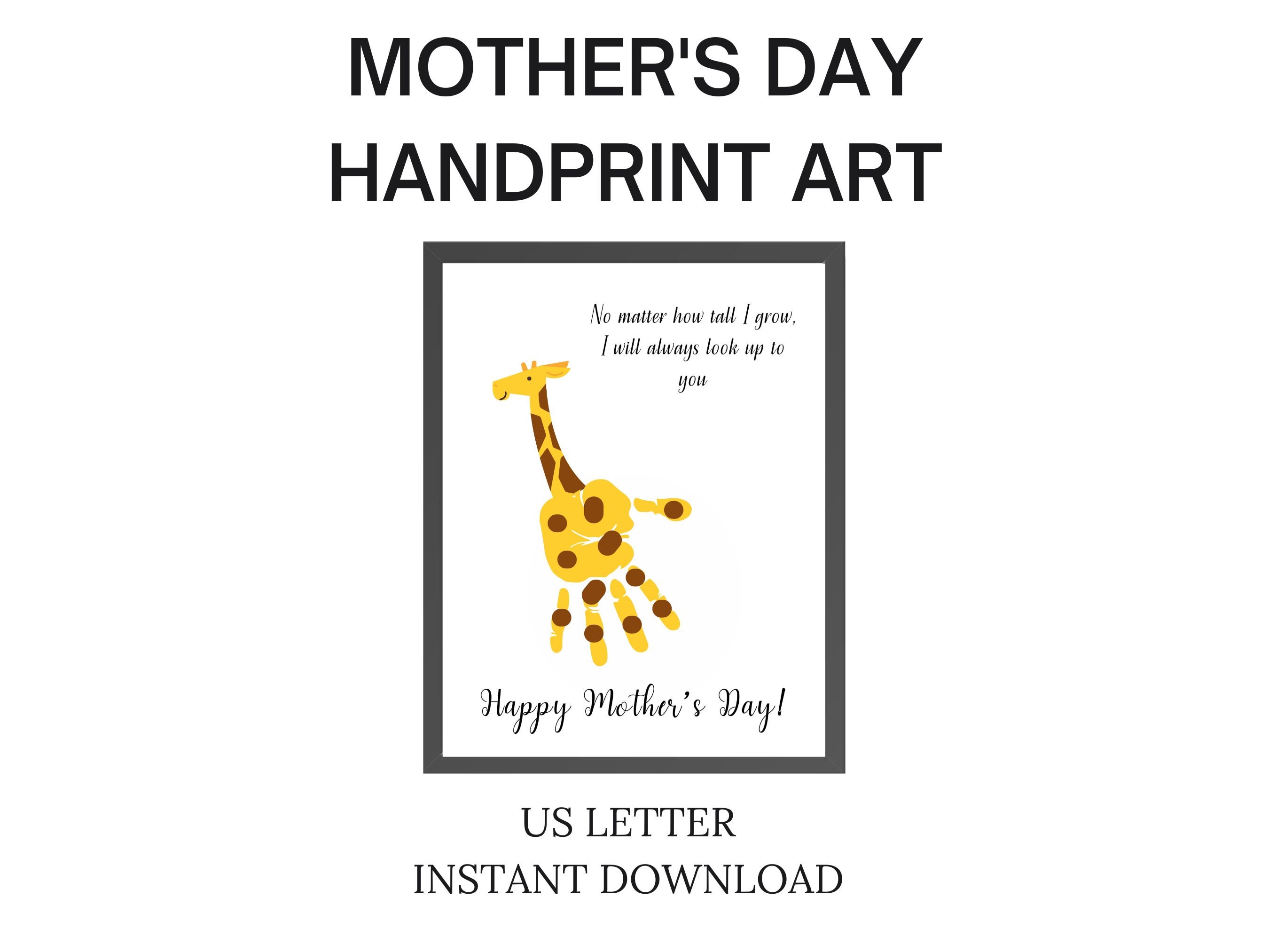 Mother's Day Handprint Craft, Mother's Day Handprint Art, Handprint ...