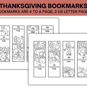 Set of 8 Gratitude Bookmarks, Thanksgiving Bookmarks, Fall Bookmarks ...
