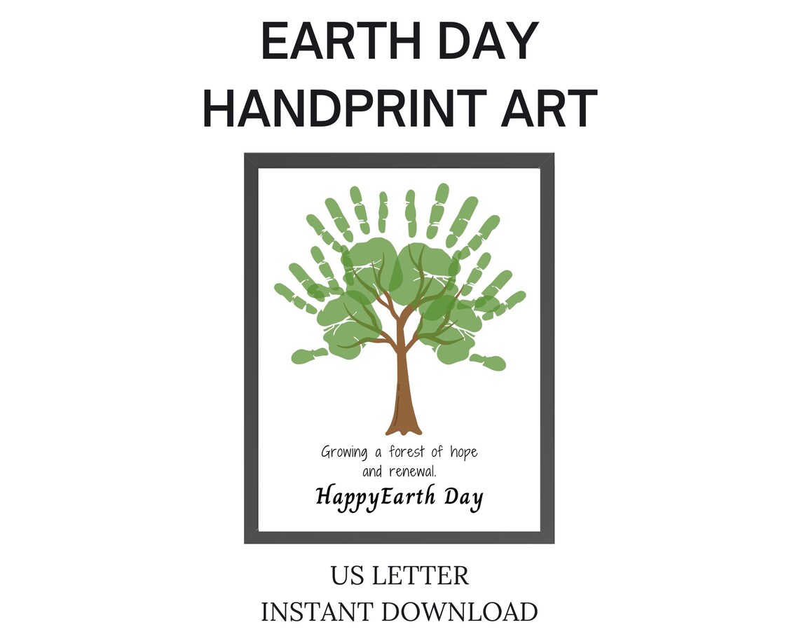 Earth Day Handprint Craft, Earth Day Handprint Art, Handprint Crafts ...