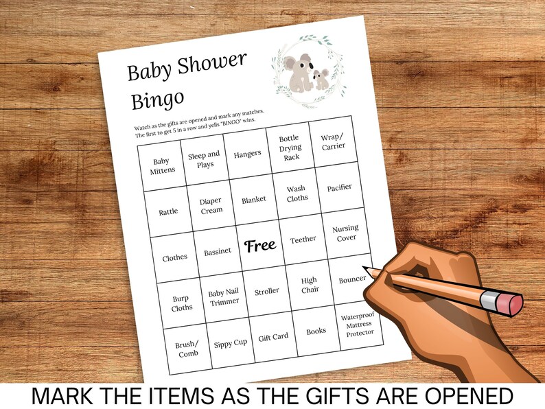 Baby Shower Bingo Printable Bingo Cards - Etsy