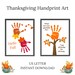 Thanksgiving Handprint Craft, Thanksgiving Handprint Art, Handprint ...