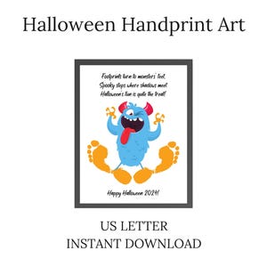 Halloween Handprint Art, Halloween Handprint Craft Bundle, Handprint ...