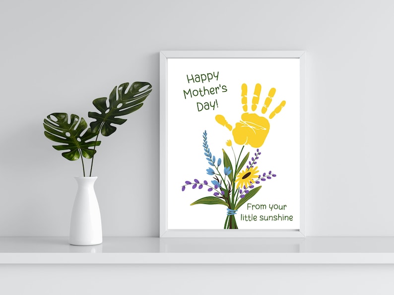 Mother's Day Handprint Craft, Mother's Day Handprint Art, Handprint ...