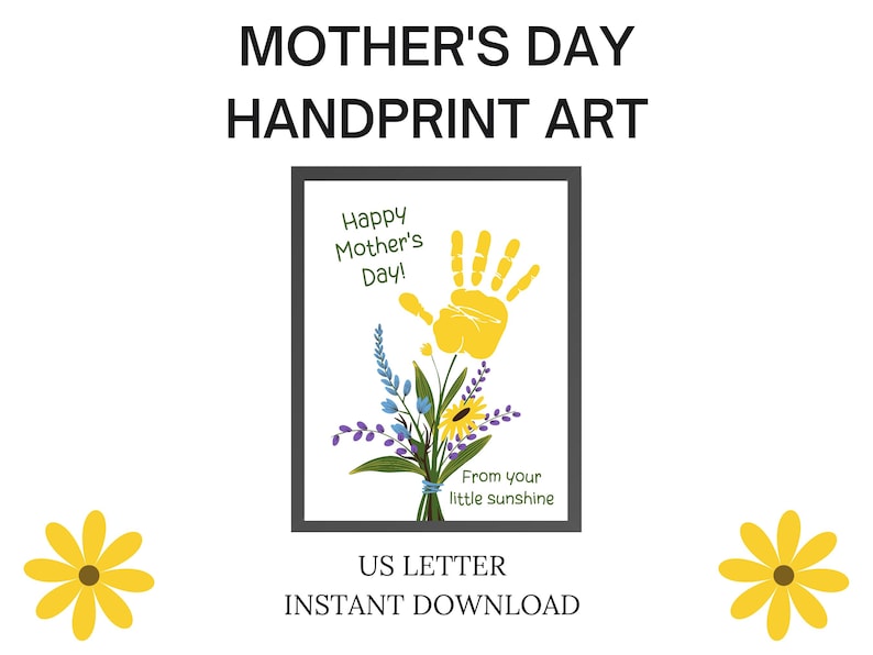 Mother's Day Handprint Craft, Mother's Day Handprint Art, Handprint ...