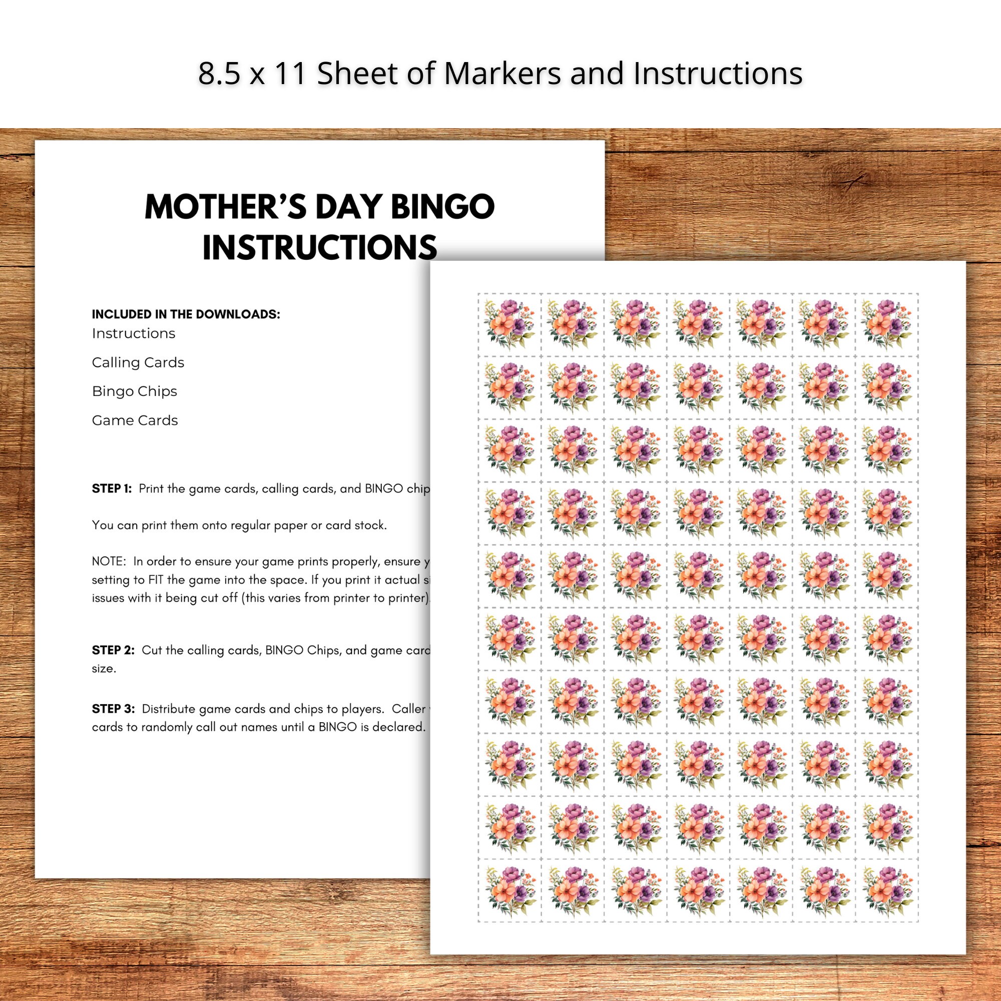 Mother's Day Bingo, Printable Mother's Day Bingo Game, 50 Mother's Day ...