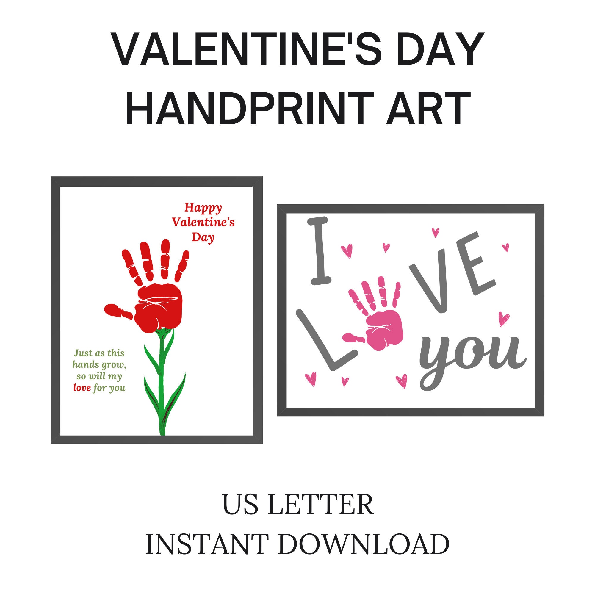 Valentine's Day Handprint Craft, Valentine's Day Handprint Art ...