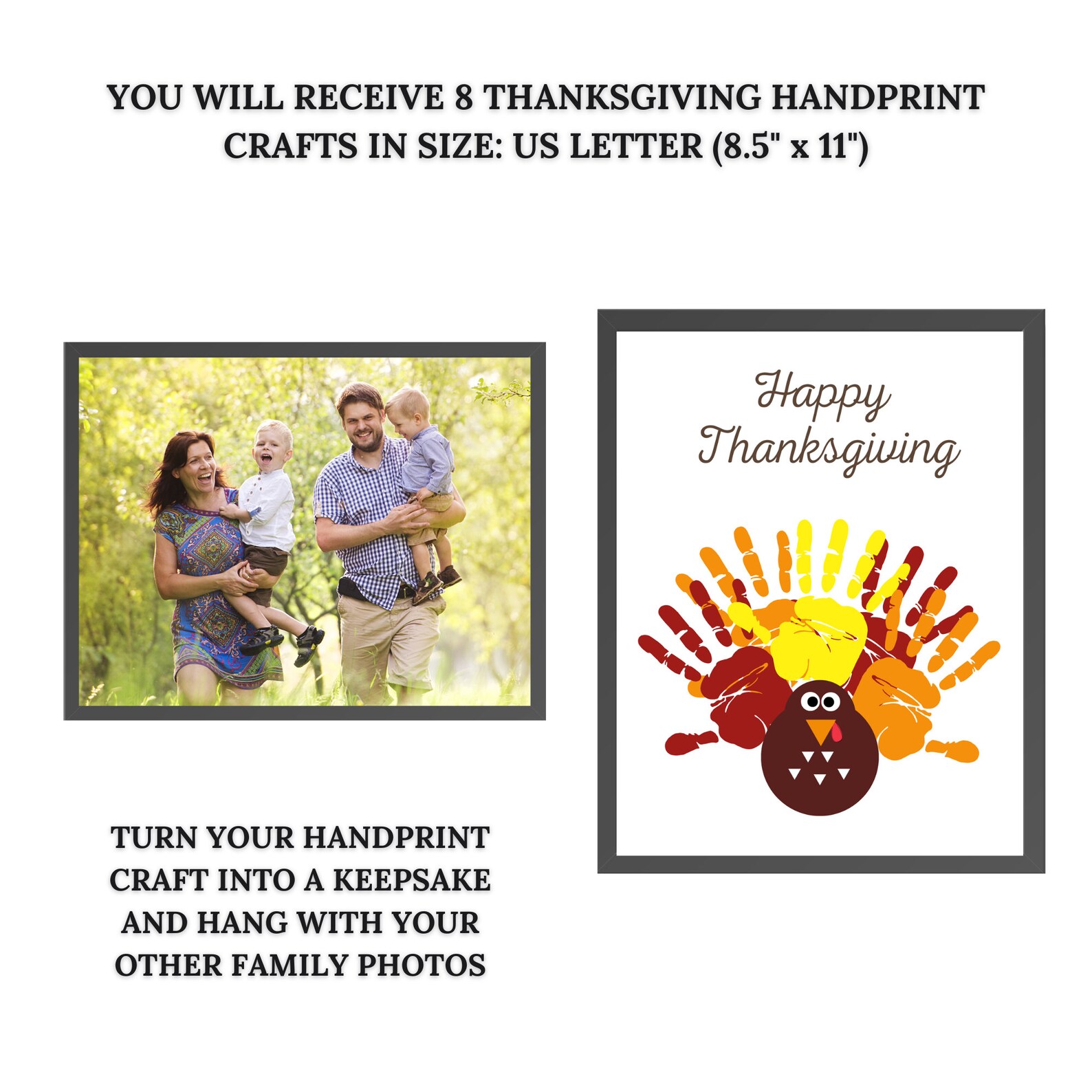 Thanksgiving Handprint Craft Thanksgiving Handprint Art - Etsy